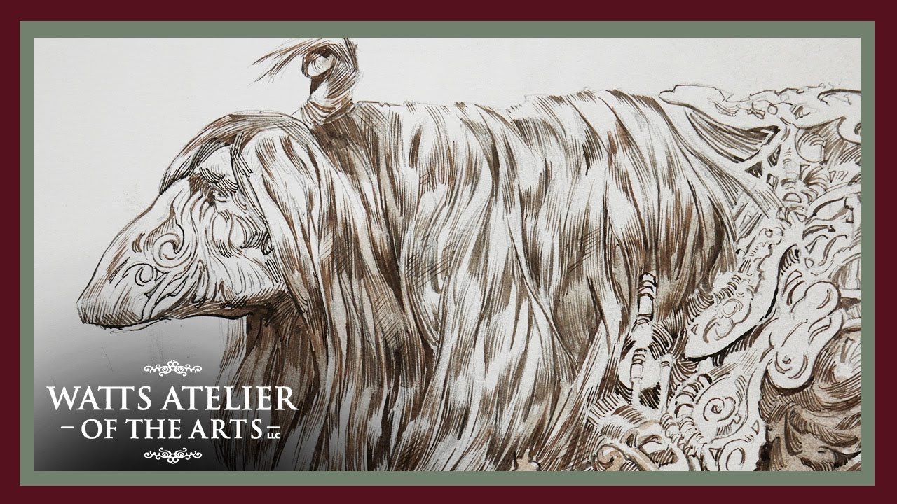 Dark Crystal Inking with Jeff Watts - Watts Atelier Live Stream - YouTube