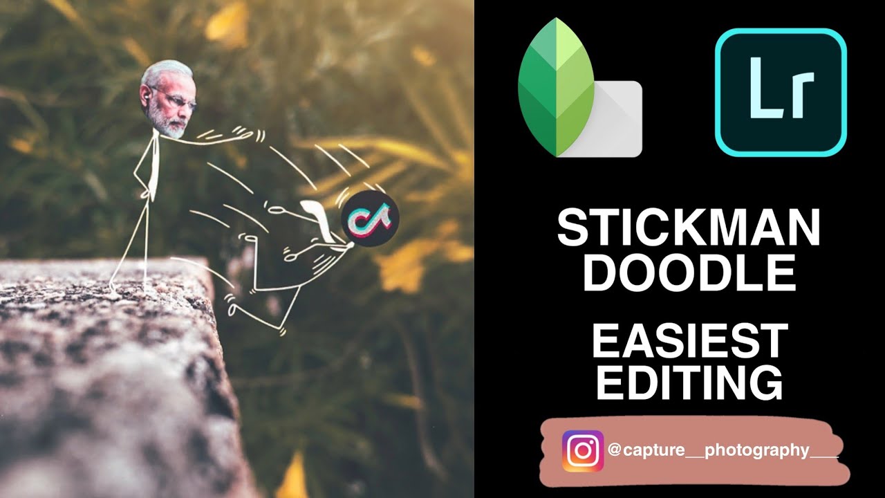 STICKMAN DOODLE EDITING | SNAPSEED LIGHTROOM EDITING | #stickmandoodl ...