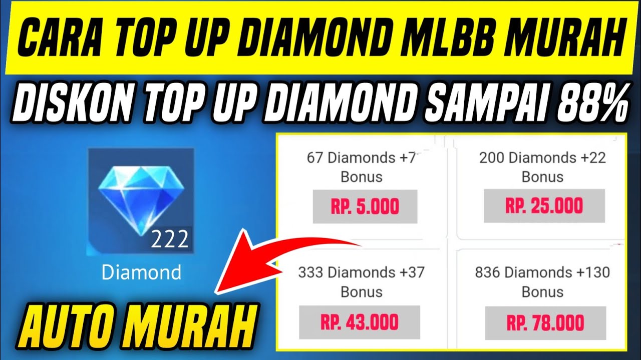 CARA TOP UP & BELI DIAMOND MLBB MURAH TERBARU 2023 ! TEMPAT TOP UP ...