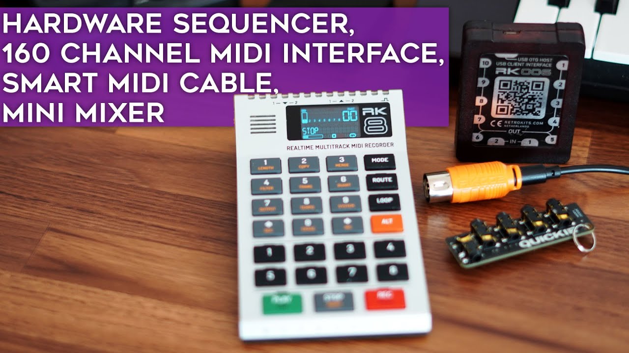 A Retrokits care package (RK-008 sequencer, RK-006 MIDI interface, RK ...