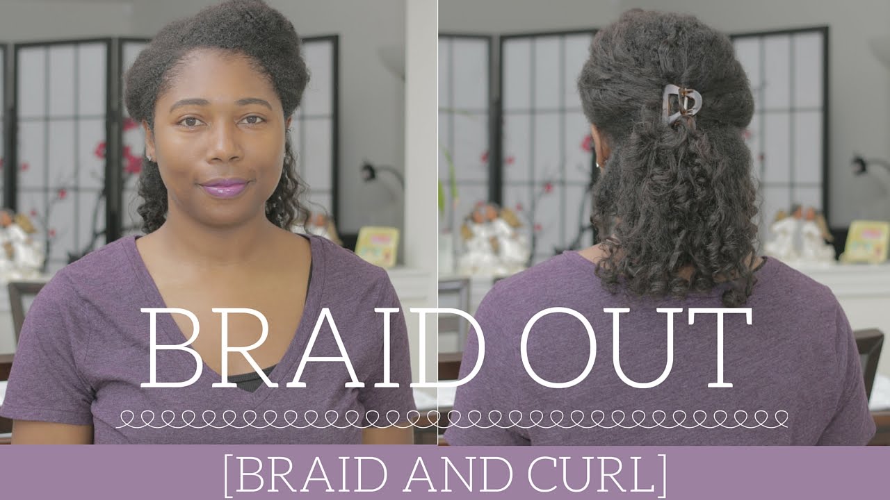 [75] Braid Out on Transitioning Hair [Braid and Curl] - YouTube