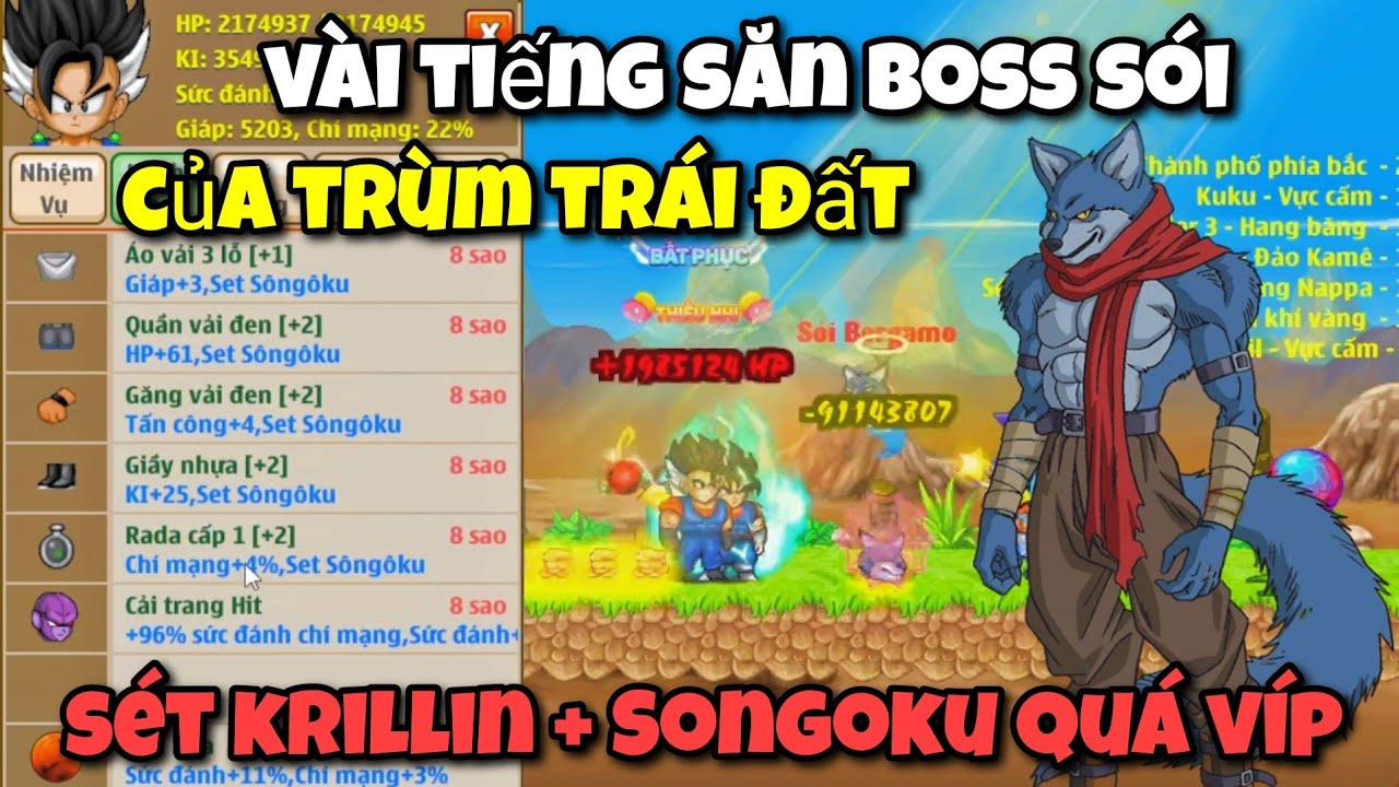 Ngọc Rồng Sao - Rảnh Rỗi Đi Săn Boss Sói Của Trùm Trái Đất...Sét ...
