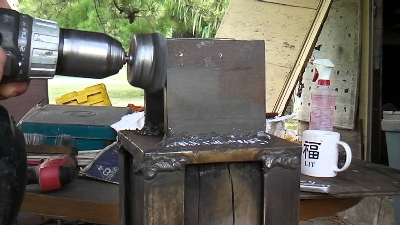 Buffing Some Rust and Chipping Slag Off New SolarTracker - YouTube