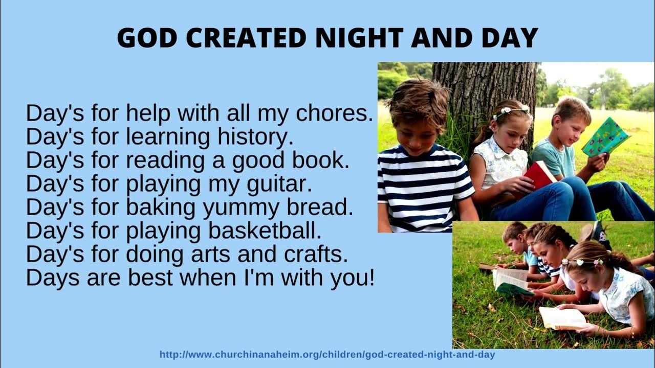God created night and day - YouTube