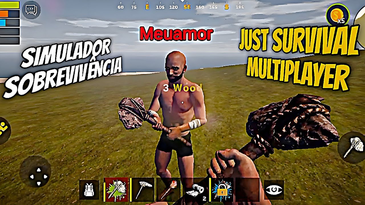 JOGANDO COM MINHA ESPOSA JUST SURVIVAL MULTIPLAYER MUITO BOM.🔊🌲 - YouTube