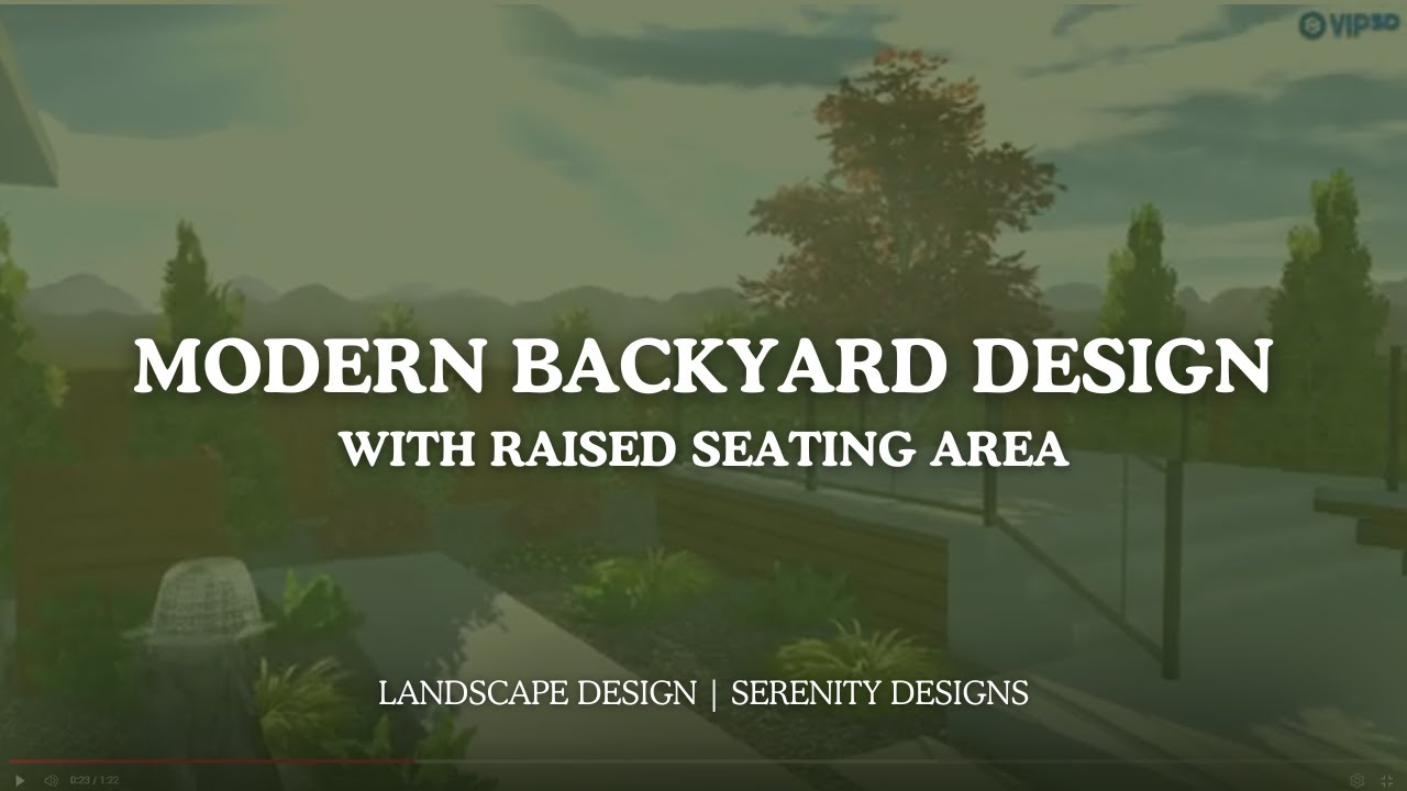 Modern Backyard Design with Raised Seating Area | Serenity Designs ...