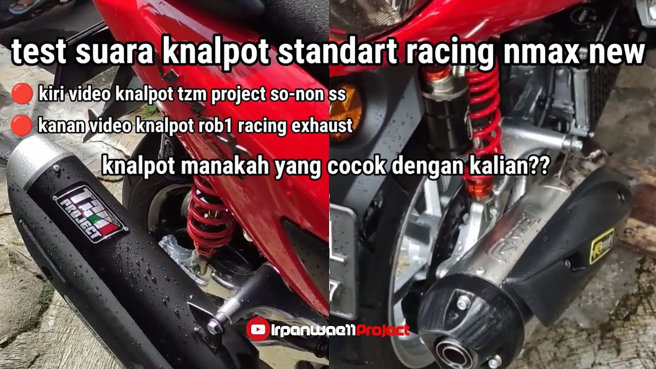 test suara knalpot tzm project so-non ss VS rob1 racing / rcb1 exhaust ...
