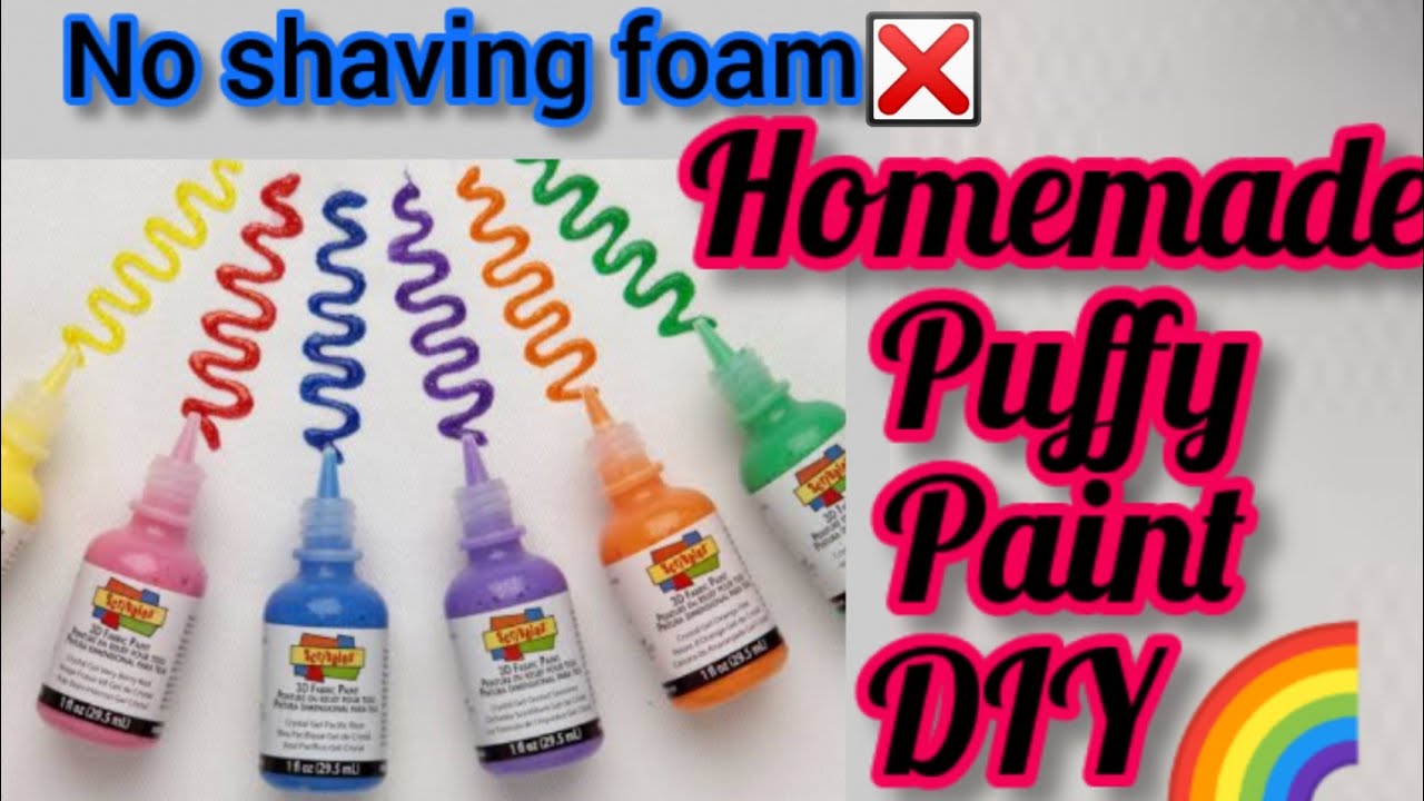 homemade puffy paint/how to make puffy paint - YouTube