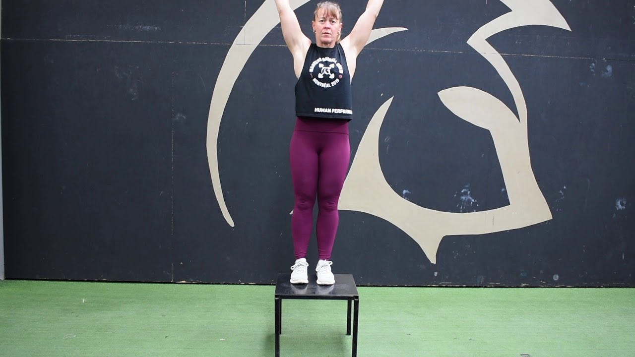 Overhead Barbell Step Up - YouTube