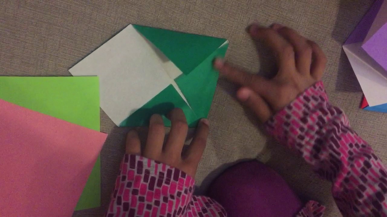 Paper Pocket with origami paper - YouTube