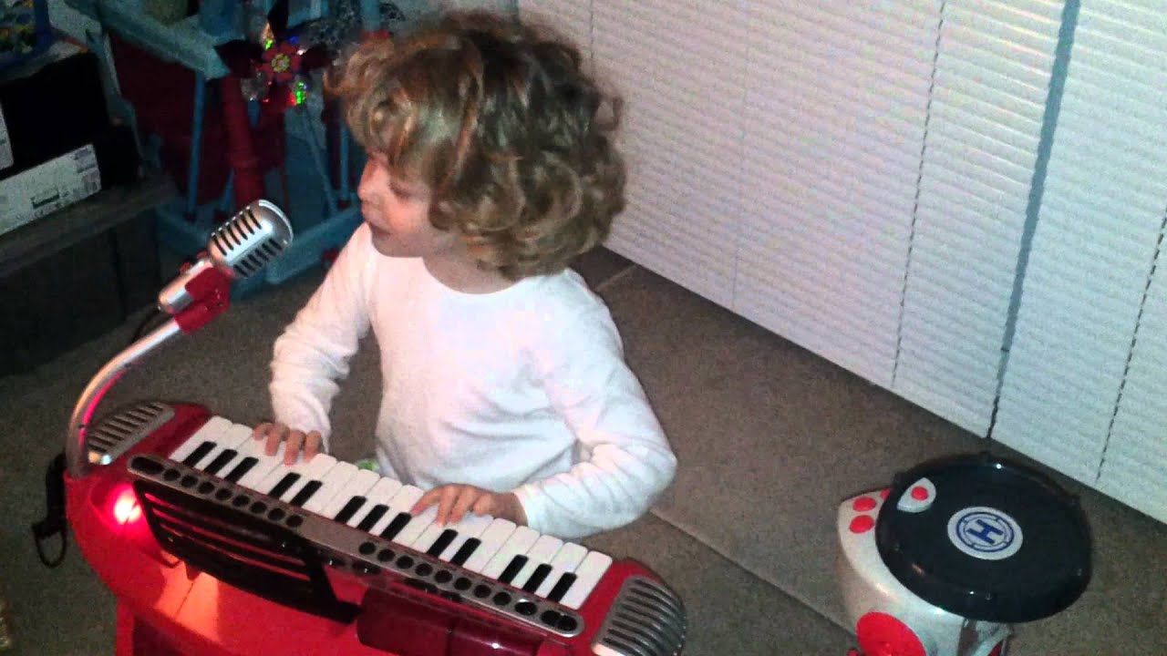 Dylan playing his new keyboard - YouTube