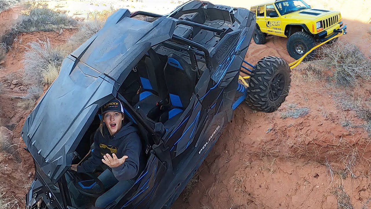 RZR Crashes Hard Head First Into A Ditch - YouTube