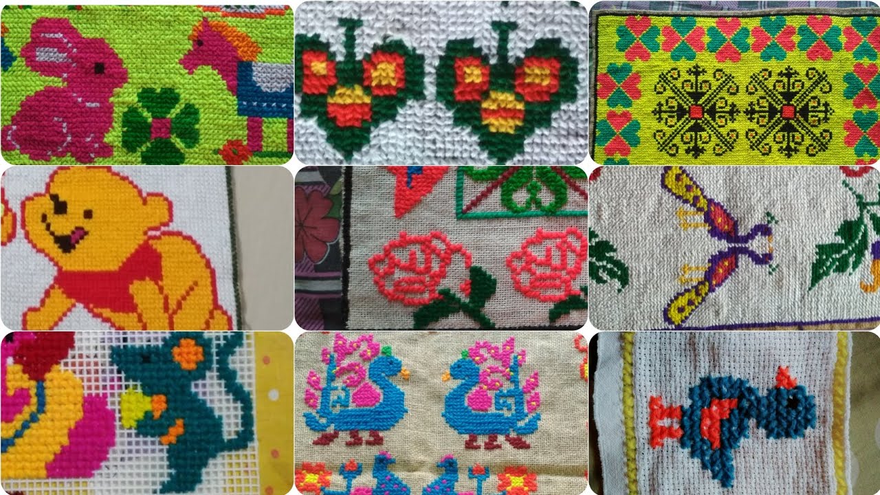 Ason Selai Sitting Mat Design/ Woolen Cross Stich/15+ Ason Design - YouTube