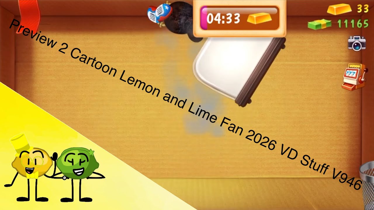 Preview 2 Cartoon Lemon and Lime Fan 2026 VD Stuff V946 - YouTube