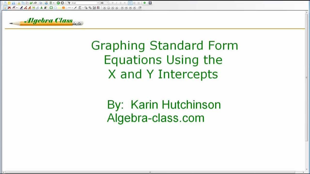 Graphing Using x and y Intercepts on Algebra-class.com - YouTube