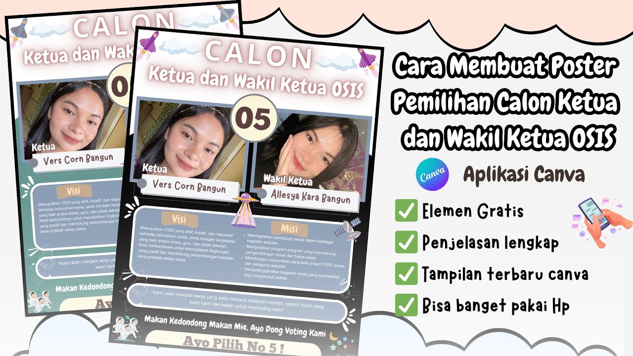 Cara Membuat Poster Pemilihan Calon Ketua dan Wakil Ketua OSIS di ...