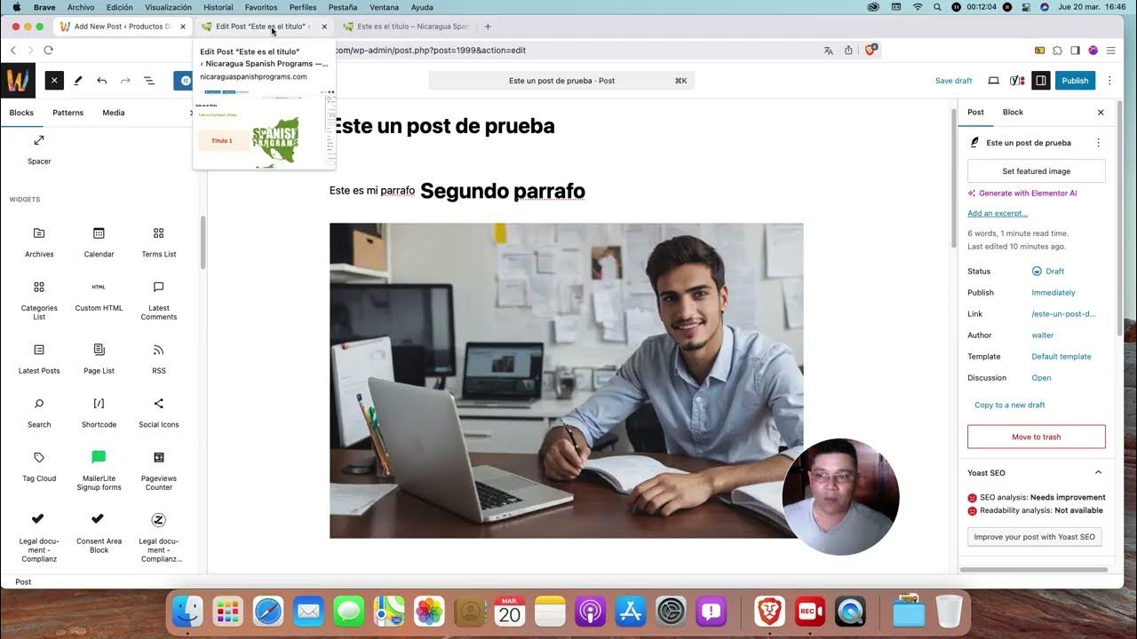 Como funcionan los bloques en Wordpress - tutorial 1 - YouTube