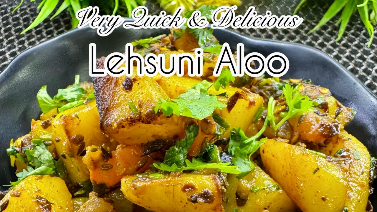 Garlic Potato Dry Sabji Recipe | Quick & Delicious Lehsuni Aloo Recipe ...
