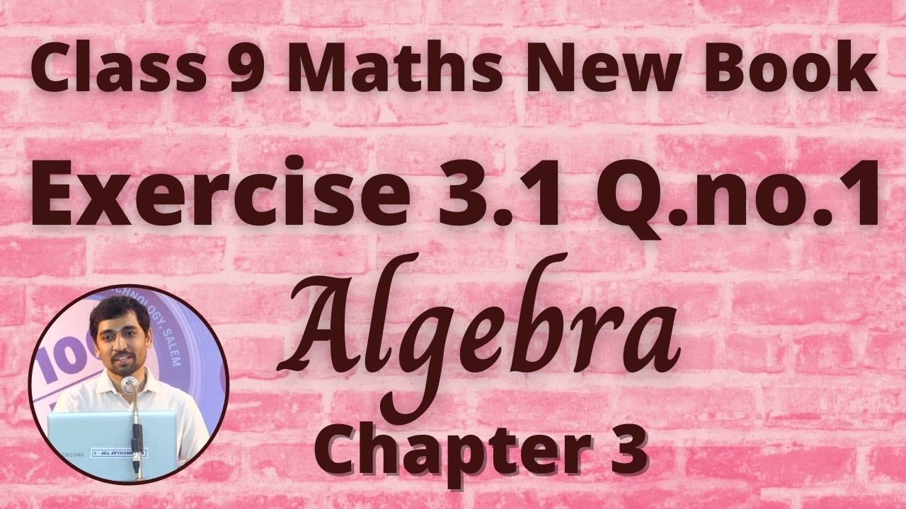 Class 9 Maths | Exercise 3.1 Q.No.1 | Algebra | Chapter 3 | Polynomials ...