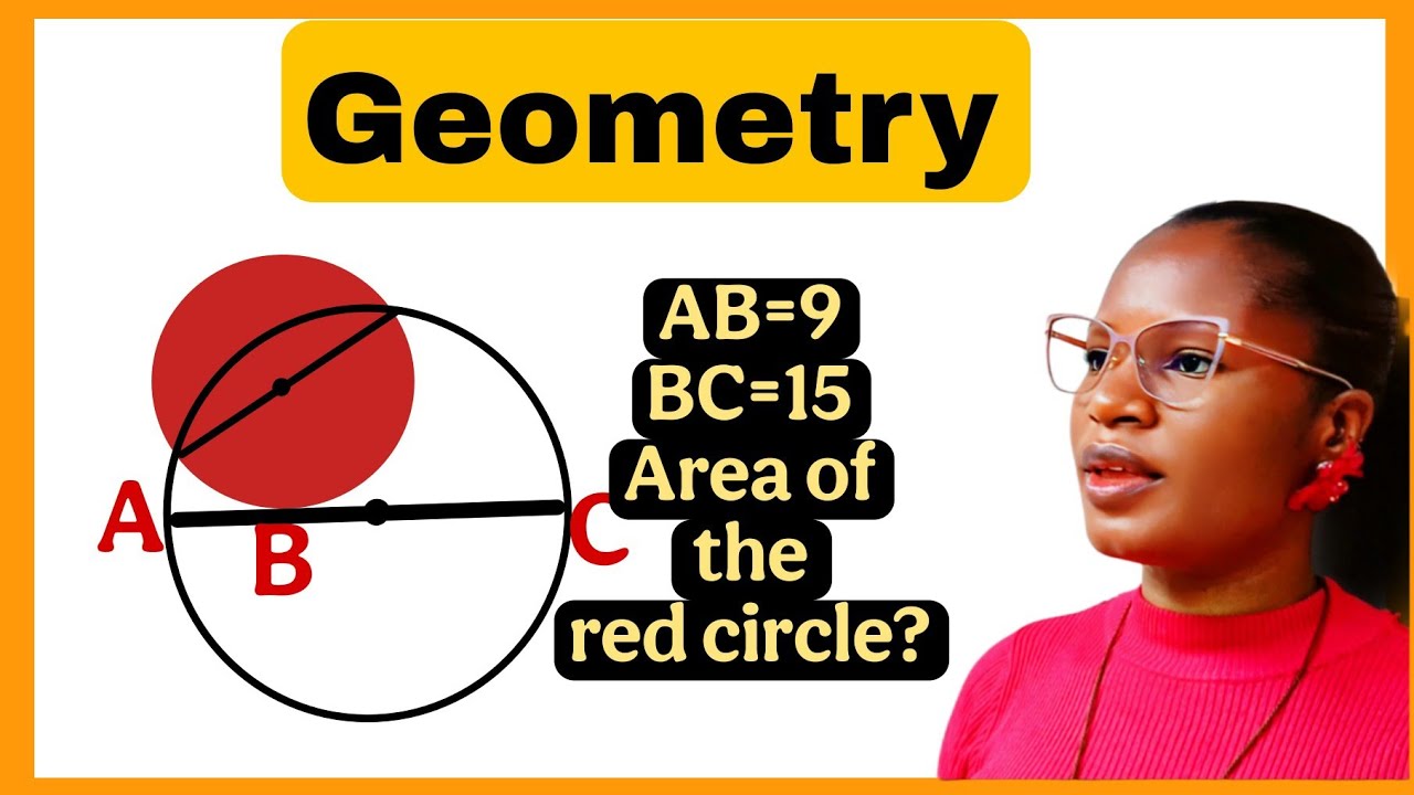 Area of the red circle?|A Geometry math problem. - YouTube