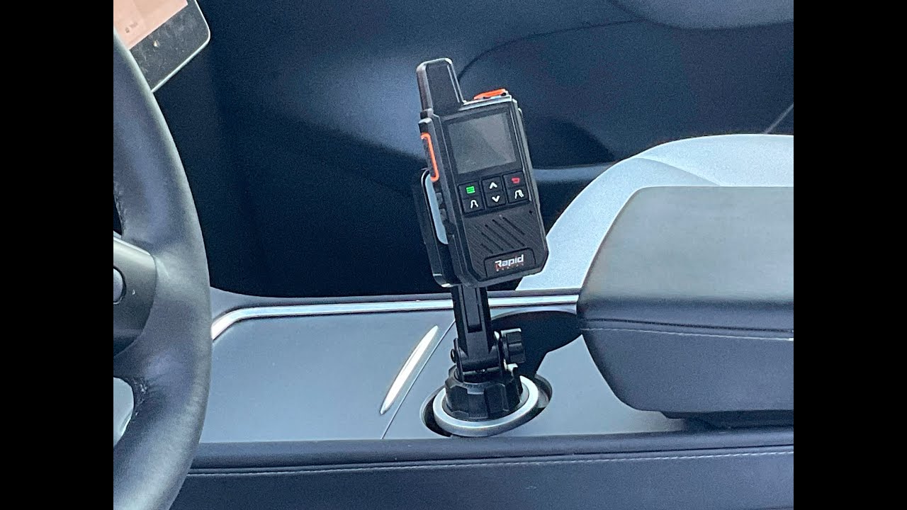 Cup holder mount for Rapid Radios LTE Portable - YouTube