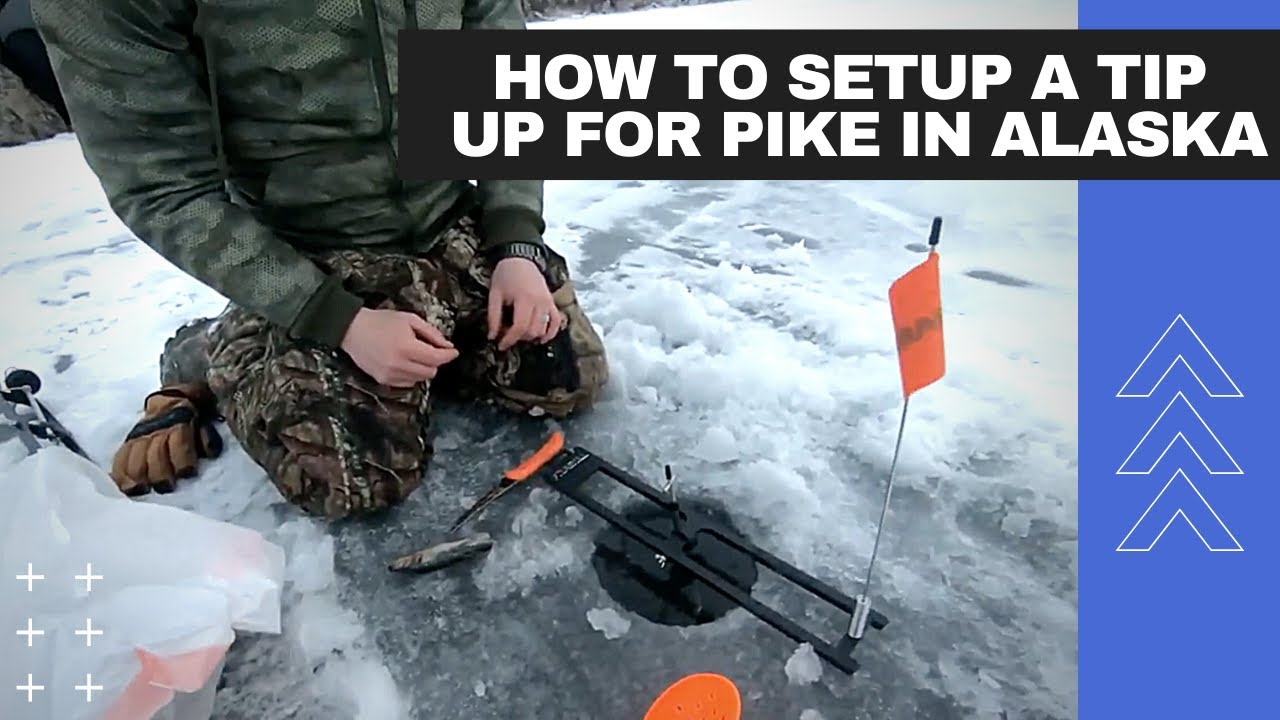 HOW TO SETUP A TIP UP FOR PIKE IN ALASKA - YouTube