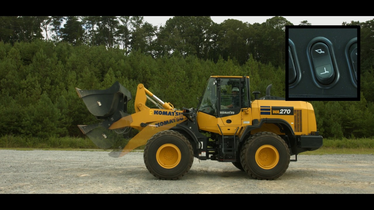 Komatsu HST wheel loaders work equipment operation - YouTube