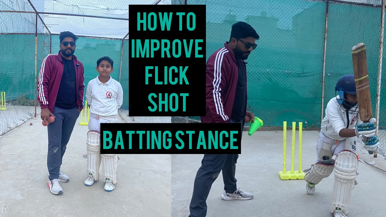 how to improve flick shot ( Batting stance ) Cticket - YouTube