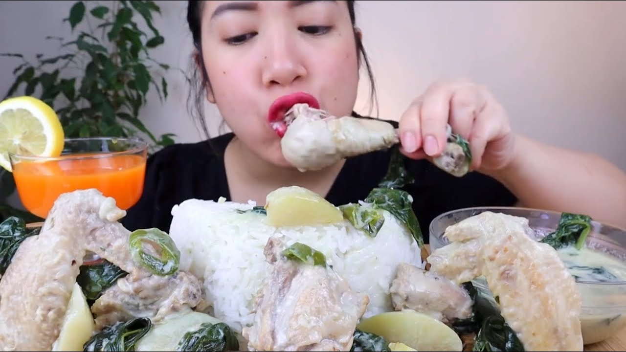 Tagalog na Manok sa Gata | Mukbang - YouTube