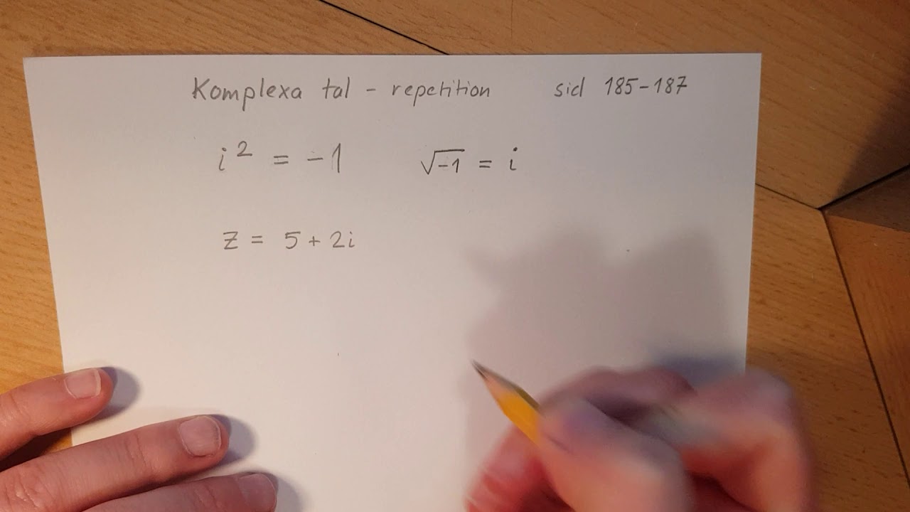 Ons 1 apr Komplexa tal sid 185-187 - YouTube