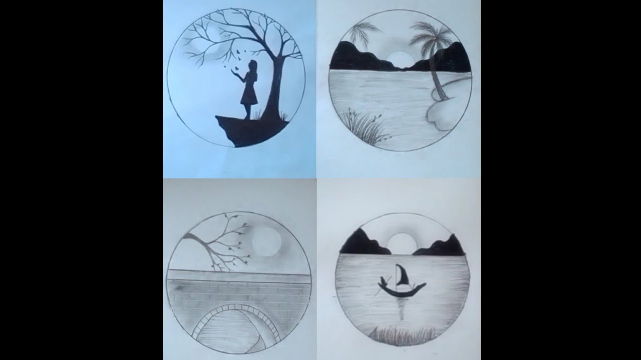 How to draw a 4 easy circle vidio #art #drawing #youtub vidio - YouTube