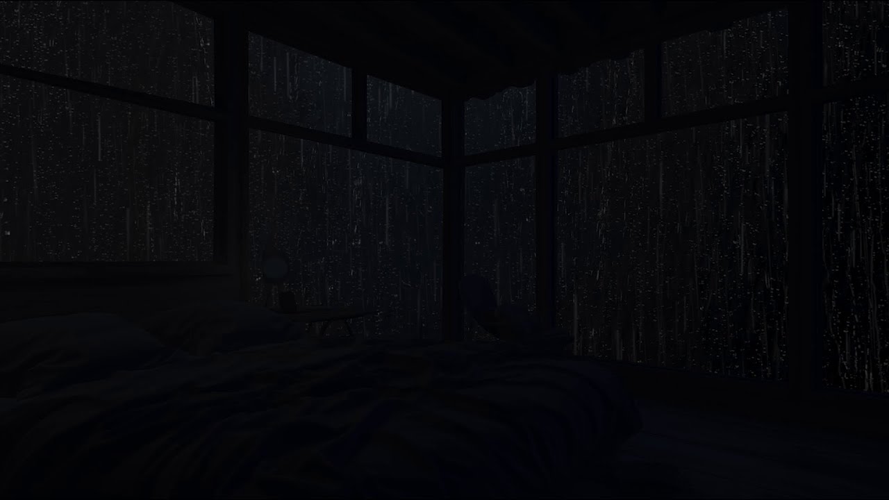 The Sound Of Rain In A Quiet Night In A Lightless Room - Sounds For ...