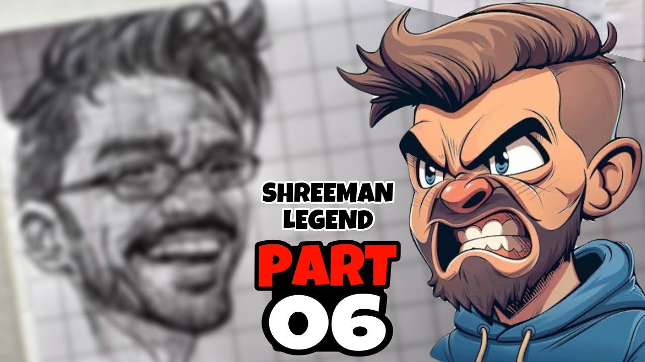 Shreeman legend live Part 06 of drawing || shreeman legend funny ...
