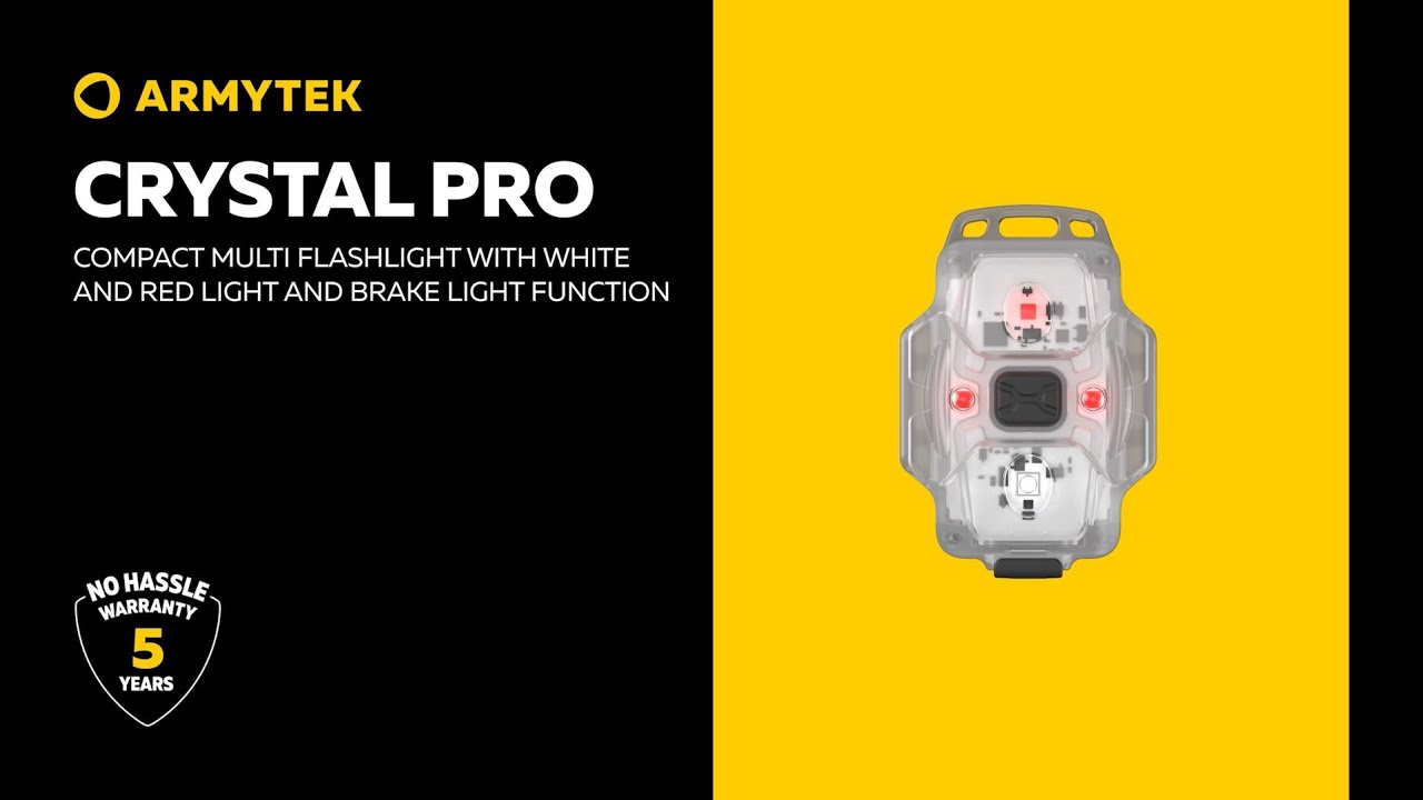 Armytek Crystal Pro — compact multi flashlight with bicycle brake light ...