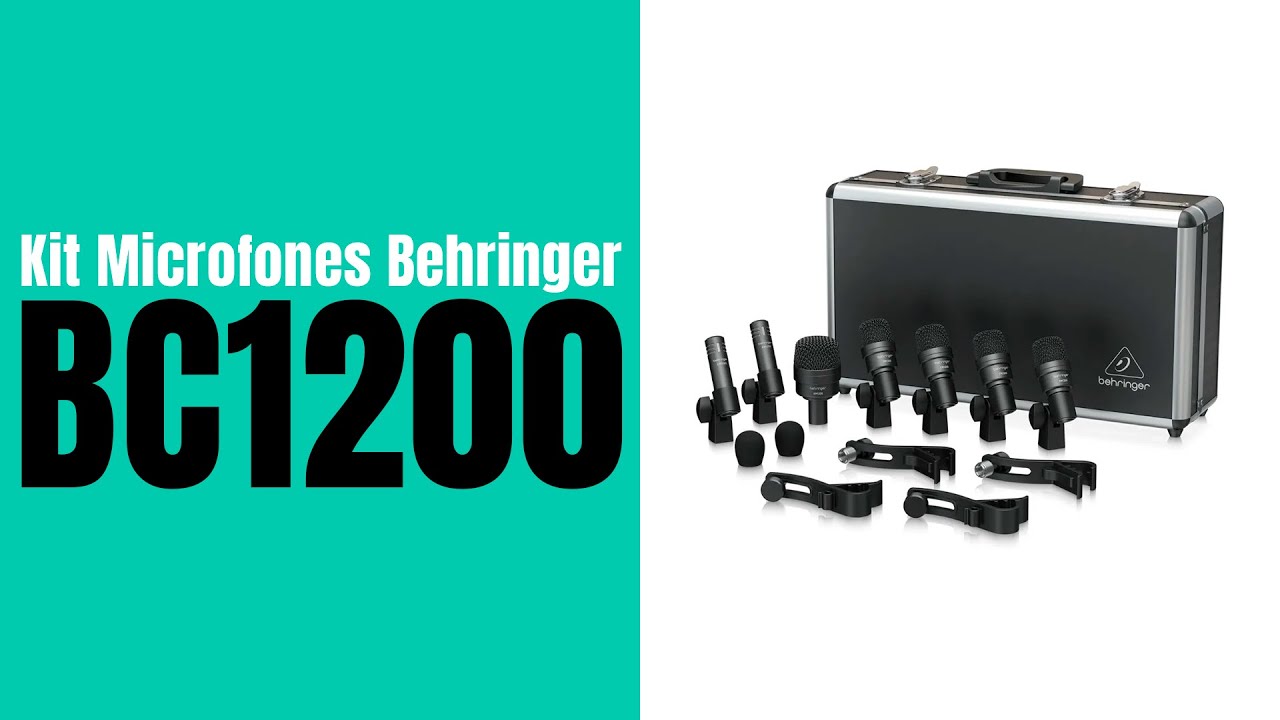 REVIEW DO KIT DE MICROFONES BEHRINGER BC 1200 PARA BATERIAS COM 7 PEÇAS ...