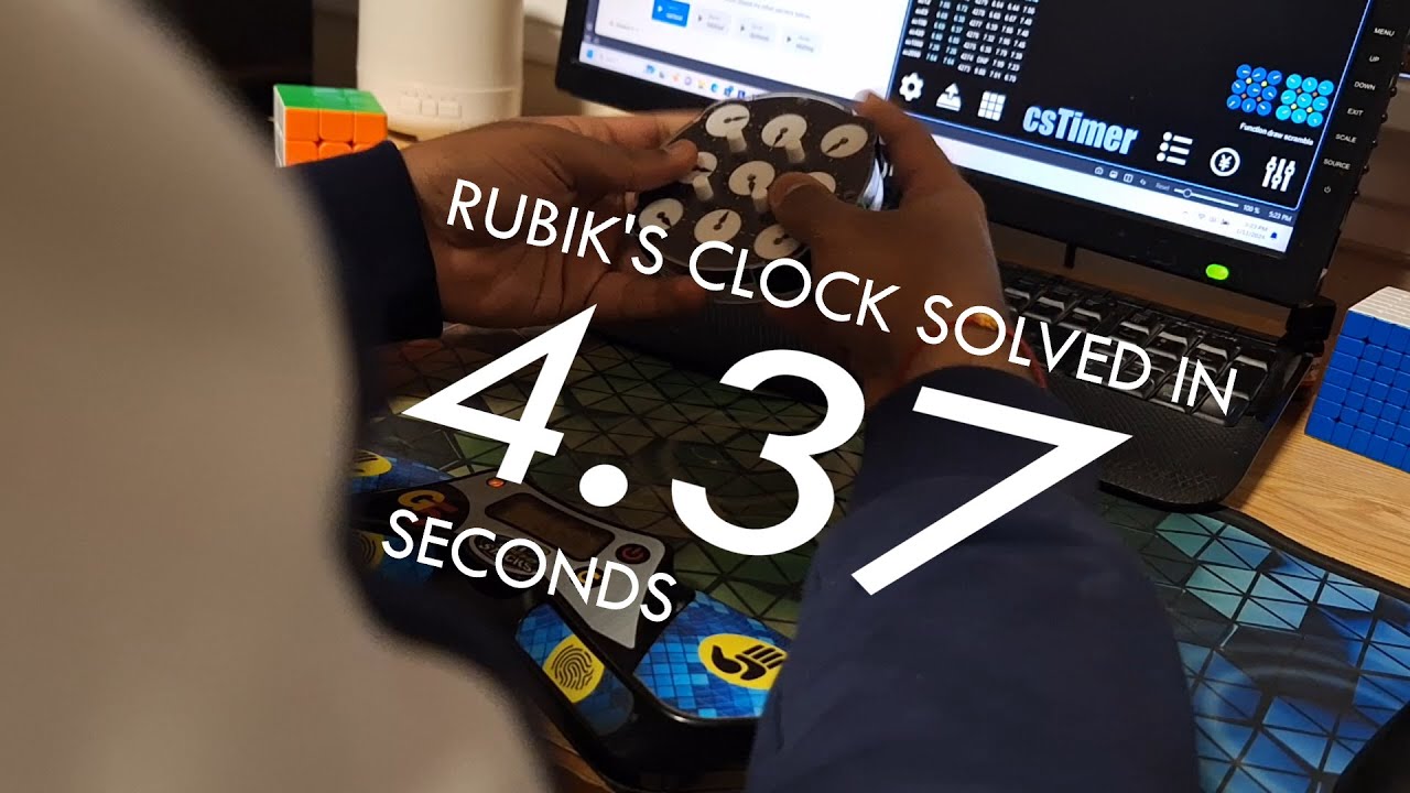 Rubik's Clock Solved in 4.37 Seconds - YouTube