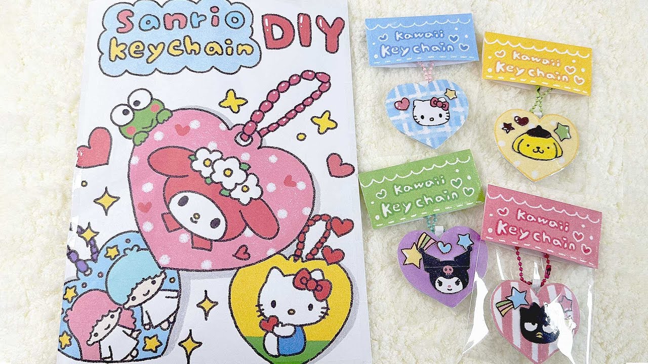 Sanrio keychain DIY Blind bag unboxing l ASMR l No music - YouTube
