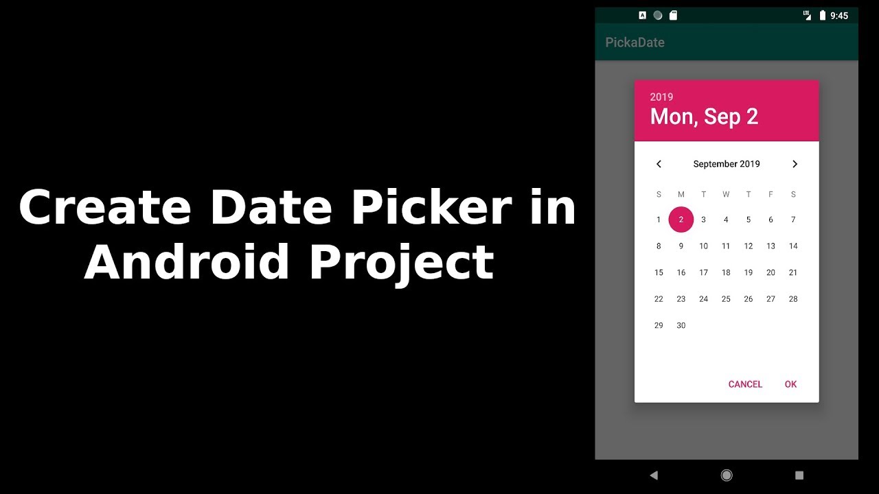 How To Create Date Picker In Android Project YouTube How To Create Date Picker In Android Project YouTube