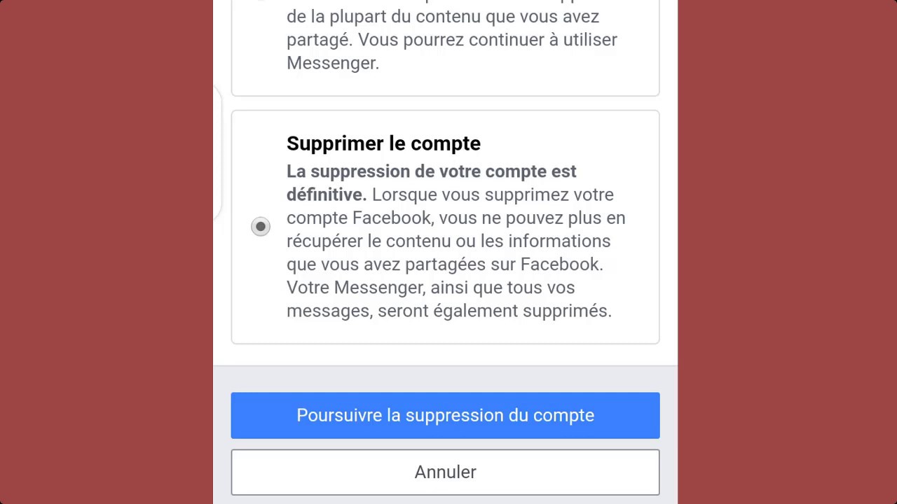 Comment supprimer ou désactiver Compte Facebook en 2023 - YouTube