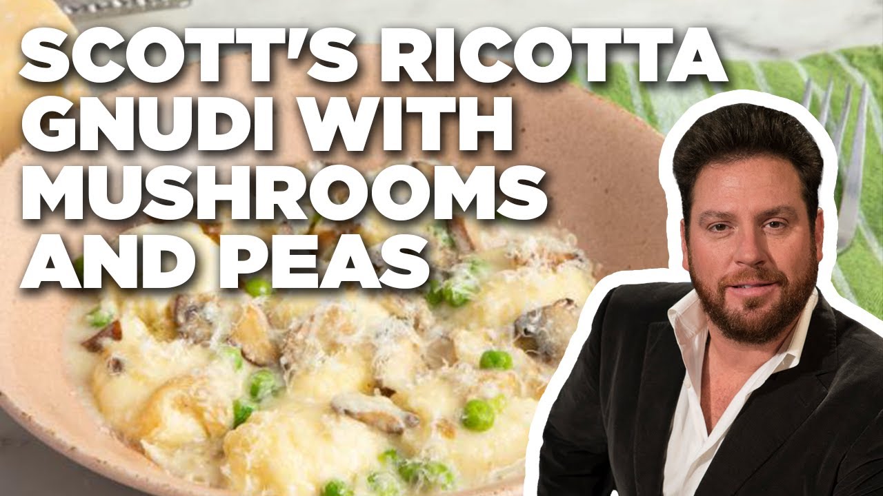 Scott Conant's Ricotta Gnudi with Mushrooms and Peas | Food Network ...