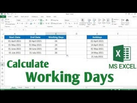 How to Calculate Working Days in Excel | Workday Function in Excel ...