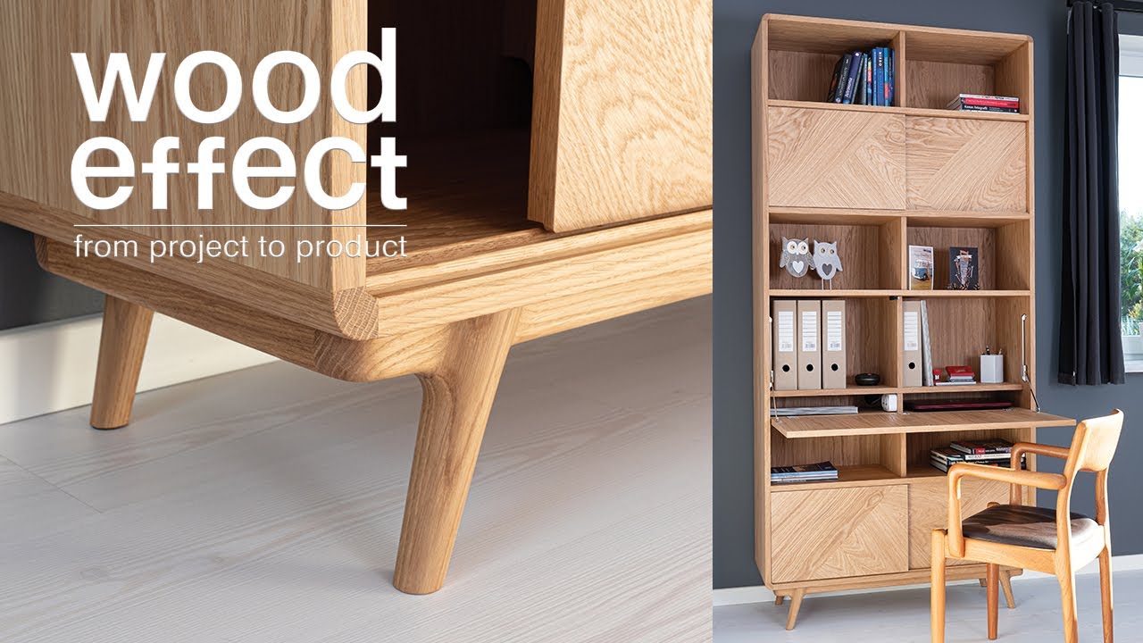 Bookcase with a secretary. Design and woodworking process. - YouTube