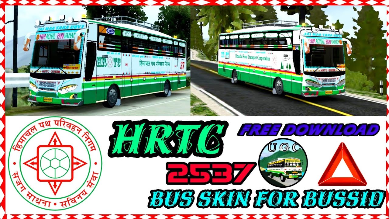 HRTC shimla 2537 bus skin for bussid .Download now link in description ...