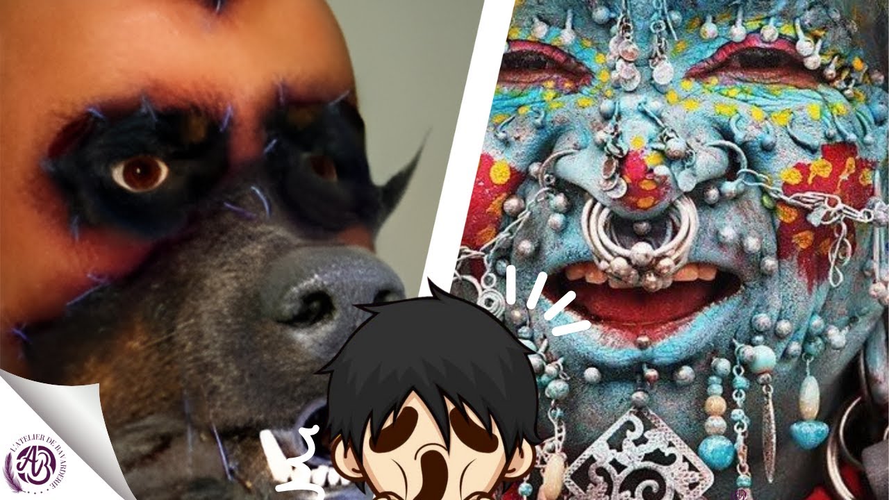 Il transforme son corps pour ressembler à un chien..10 transformations ...