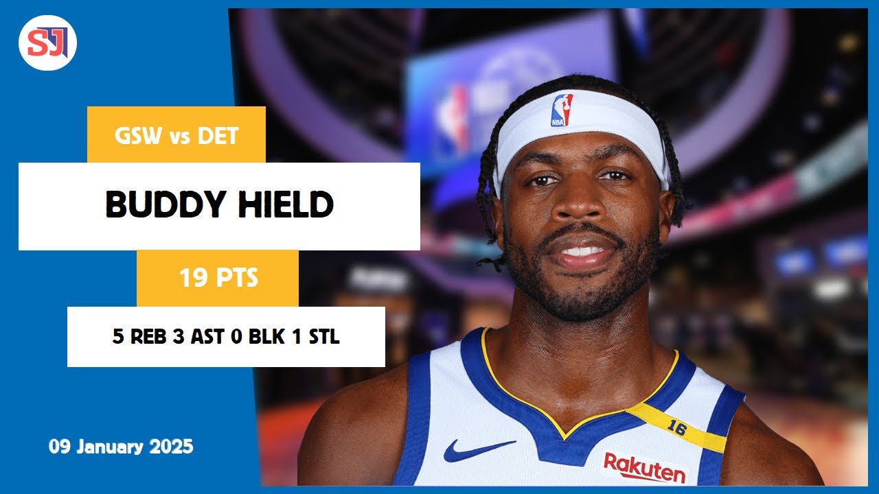 BUDDY HIELD 19 PTS vs DET 09 Jan 24-25 GSW Highlights - YouTube