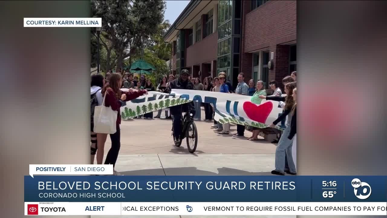 Beloved Coronado High School security guard retires - YouTube