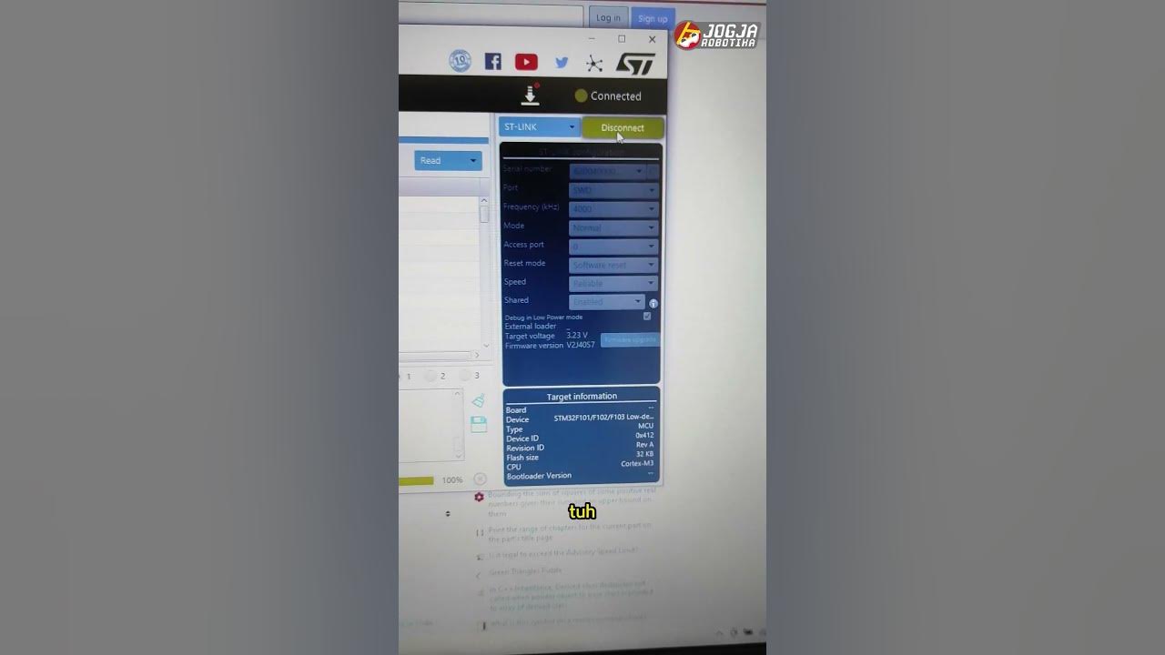 Stm32cubeprogrammer Tidak Bisa Connect Dengan St Link Serial Hanya 1 Huruf Shorts Stm32