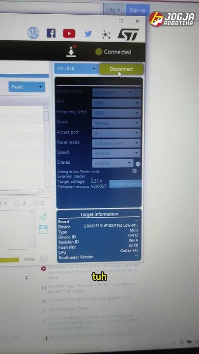 Stm32cubeprogrammer Tidak Bisa Connect Dengan St Link Serial Hanya 1 Huruf Shorts Stm32