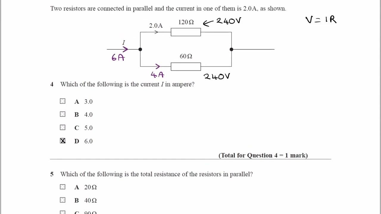 Electrical Circuits Exam Questions - A Level Physics Edexcel - Q6 ...
