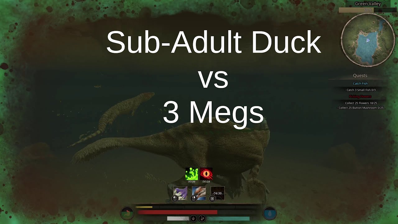 Sub-adult Duck vs 3 Meg in Green Valley- Path of Titans Officials - YouTube